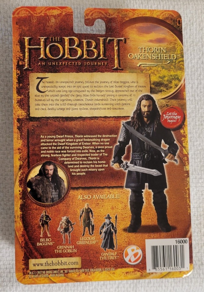 Set of 3 The Hobbit Figurines - Kili, Fili, Dwalin, Balin, Thorin - New ...