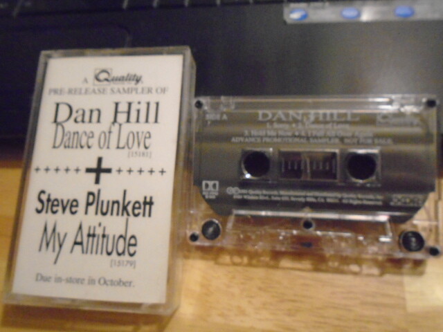 RARE PROMO Dan Hill Steve Plunkett CASSETTE TAPE sampler AUTOGRAPH def ...