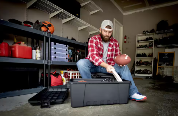 Plano Box Storage 27-Gal. Hinged Gal. Olive Drab Green 27-Gal ...