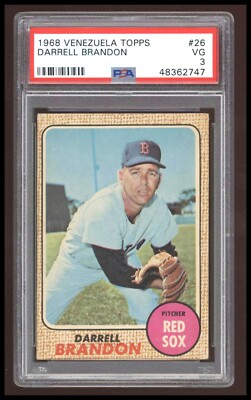 1968 Topps Venezuela Darrell Brandon PSA 3. Pop 1 - Only 3 Higher ...