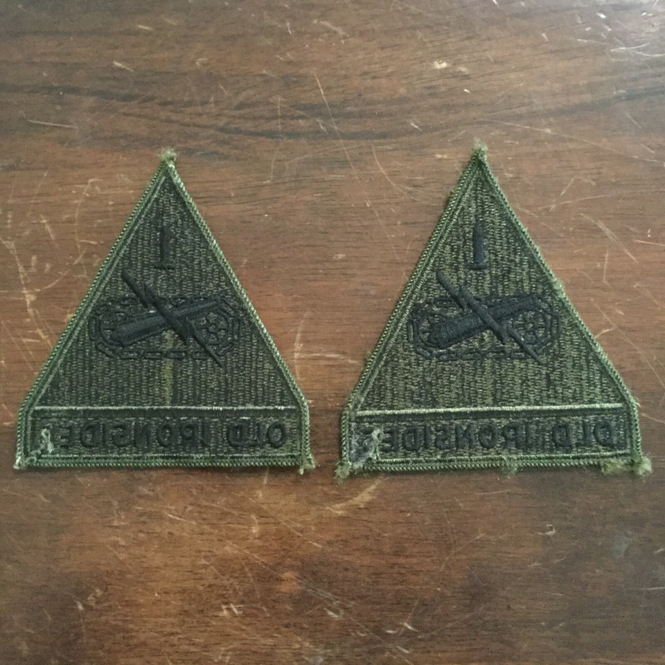 2 Old Ironsides US Army 1st First Armored Division AD Patch Veteran ...