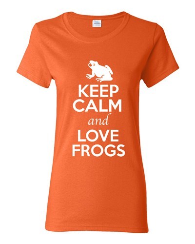 Ladies Keep Calm And Love Frogs Toads Bullfrog Animal Lover Funny T ...