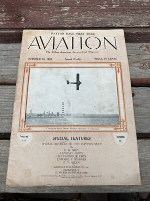 OCTOBER 1924 AVIATION AERONAUTICAL MAGAZINE MINIATURE SKYSCRAPERS ...
