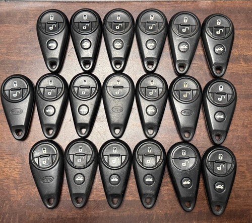 Lot of 19 USED OEM SUBARU KEYLESS REMOTE KEY FOB ALARM TRANSMITTER ...