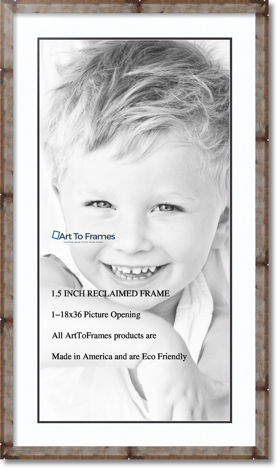 ArtToFrames Matted 22x40 Natural Picture Frame with 2" Double Mat ...