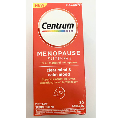 Centrum Menopause Support + Clear Mind & Calm Mood Supplement 30 Tablet ...