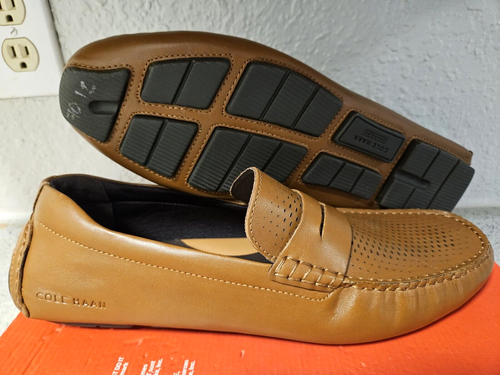 Cole Haan Grand Laser Penny Driver Loafer British Tan/Java Mens Sz 12 ...