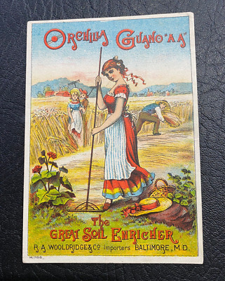 1800s Orchilla GuanoFertilizer for Wheat Victorian Trade Card | eBay