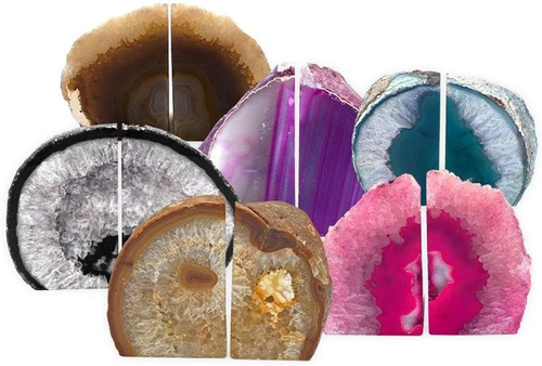 Large Geode Bookend. Natural Agate Bookend Pair. (2-4Lbs, 4-6Inch ...