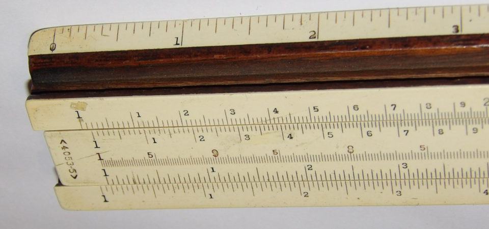 VINTAGE K&E 4053-5 20" WOODEN SLIDE RULE! LEATHER CASE! KEUFFEL & ESSER ...