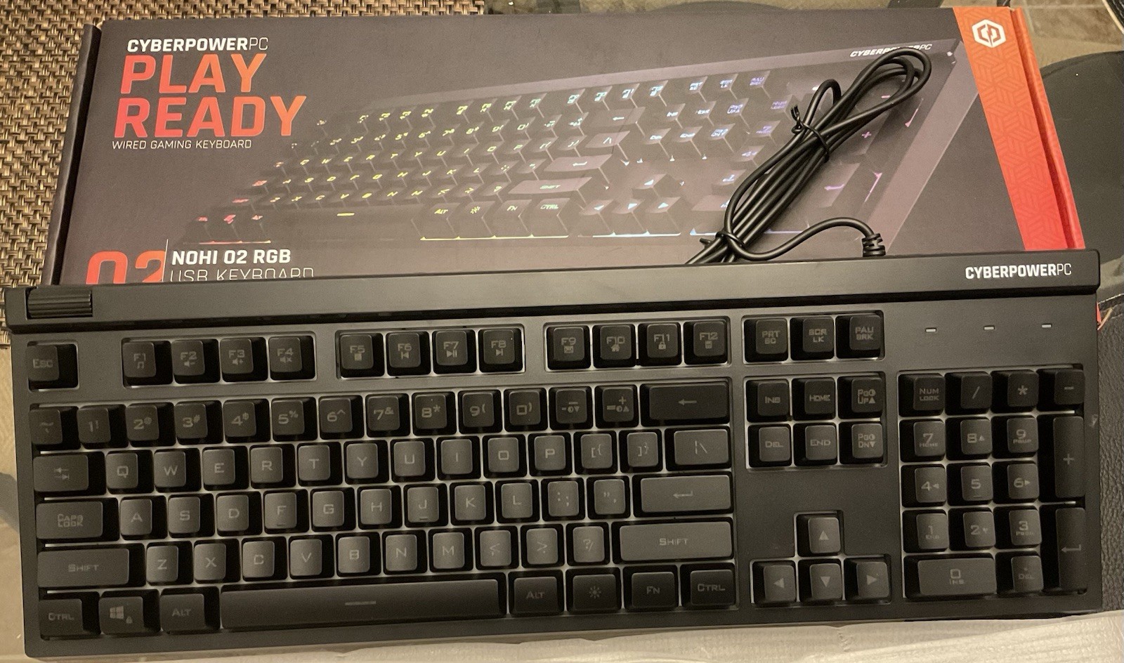 CyberPowerPC 02|Nohi RGB USB Wired Gaming Keyboard Black Lights KB-161 ...