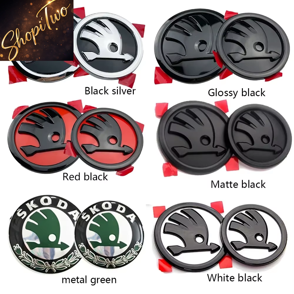 80 Mm 90 Mm Abs-Emblem Für Skoda Fabia 1 2 Octavia A7 RS Superb Rapid ...