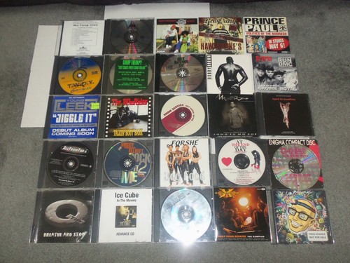 RAP-HIP HOP Lot of 25 PROMO CDs: WU TANG CLAN-ICE CUBE-PRINCE PAUL-RUN ...