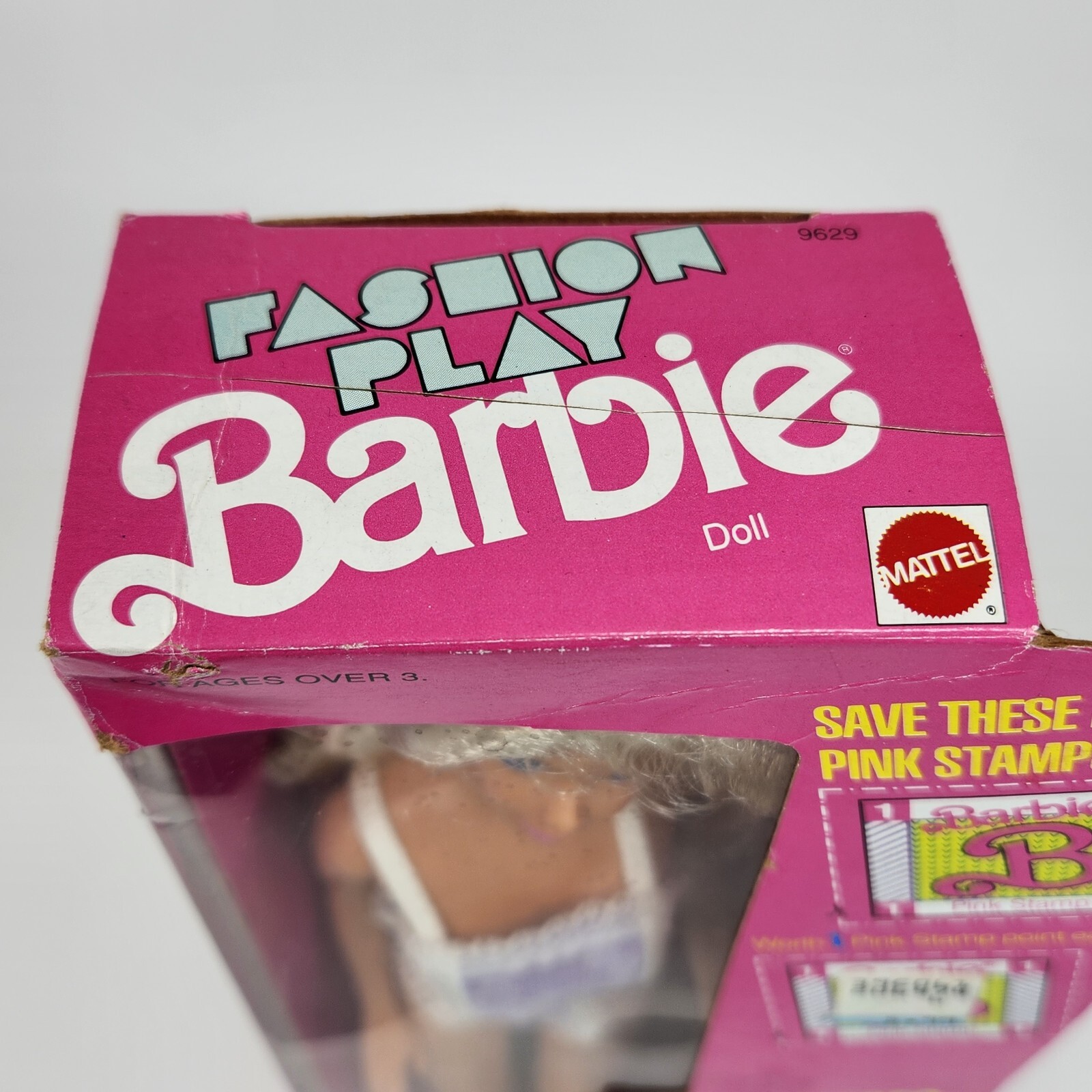 VINTAGE 1990 MATTEL FASHION PLAY BLONDE BARBIE DOLL STAMPS # 9629 ...