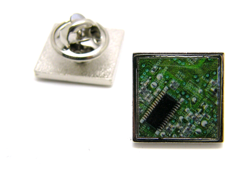 Printed Circuit Board Badge PCB Lapel Pin Gift Silver | eBay UK