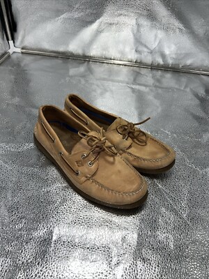 Sperry Top Side Boat Shoes Light Brown Leather Men Size 10 100s Preppy ...