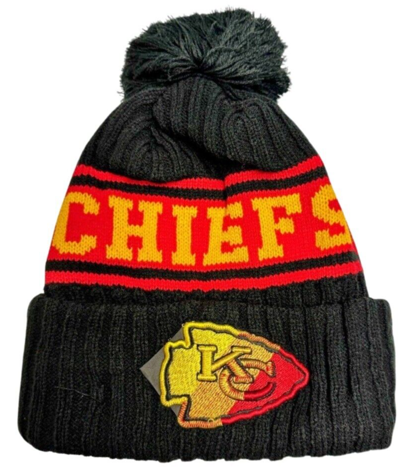 Kansas City Chiefs Hat Beanie Team Cuffed Fleece Lined Knit Removable ...