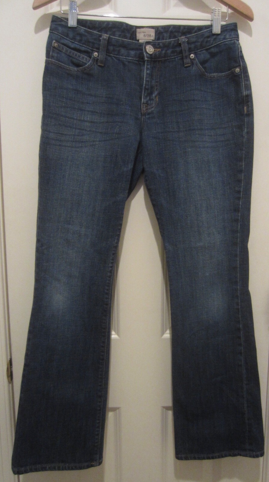 GAP Jeans Womens size 6 Blue Curvy Flare Western Denim Jeans 28x28 EUC ...