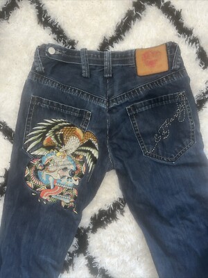 Ed Hardy Denim jeans 36 X 34 | eBay
