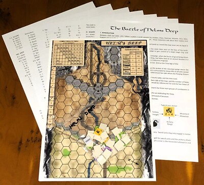 The Battle of Helms Deep, Lord of the Rings, complete game, 56 counters ...