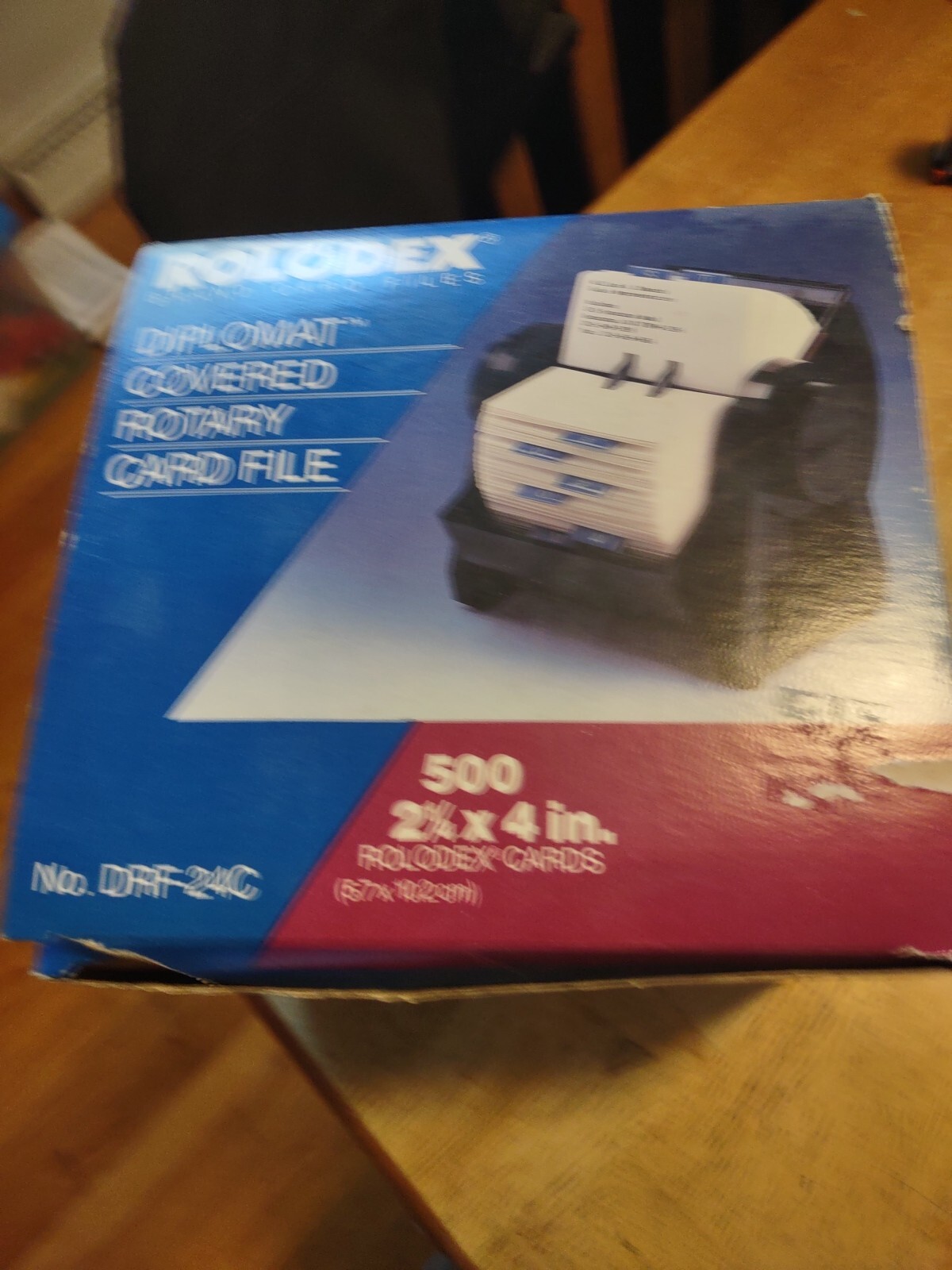 ROLODEX Rotary Address Card File DRF-24C Black Office Desktop Organizer ...