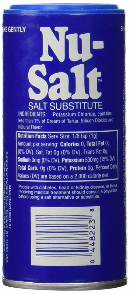 Nu-Salt Sodium Free Alternative to Traditional Table Salt Substitute 3 ...