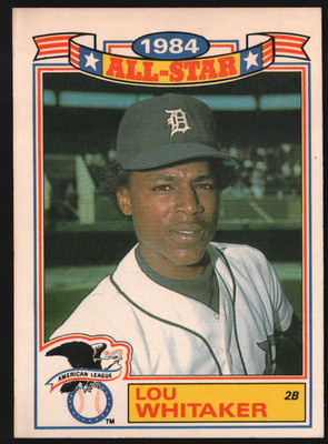 1985 Topps 1984 All-Star Game Glossy #14 - Lou Whitaker - Detroit ...