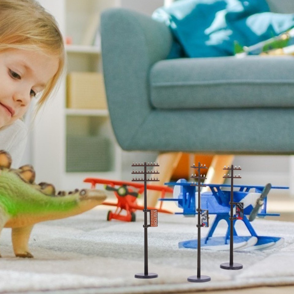 Plastic Pole Models Miniature Decorations for Scenario Sand Table | eBay UK