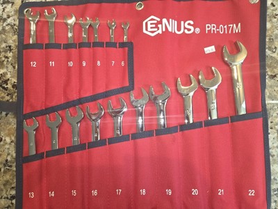 Genius Tools 17 Piece Metric Combination Wrench Set (Mirror Finish ...