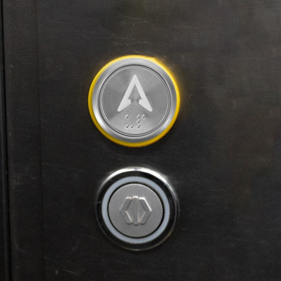 Round Elevator Button Top And Bottom Lift Push Button Round Button ...