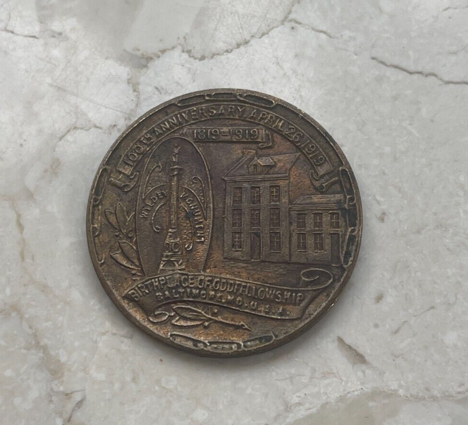 1919 IOOF Baltimore MD Wildey Monument Bronze Token | eBay