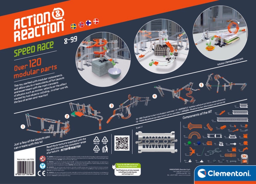 Action & Reaction: Speed Race Kit - Clementoni | eBay