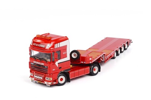 WSI for DAF XF 105 SSC 4x2 SEMI LOW LOW LOADER 4 AXLE trailer 1/50 ...
