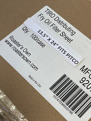 FITS PITCO P14 13.5" x 24" Size COMPARE TO P6071371 FILTER PAPER (Case ...