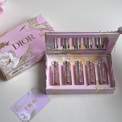 Dior Lip Glow Set: 5 Miniature Colors in Limited Editio Gift Box -New ...