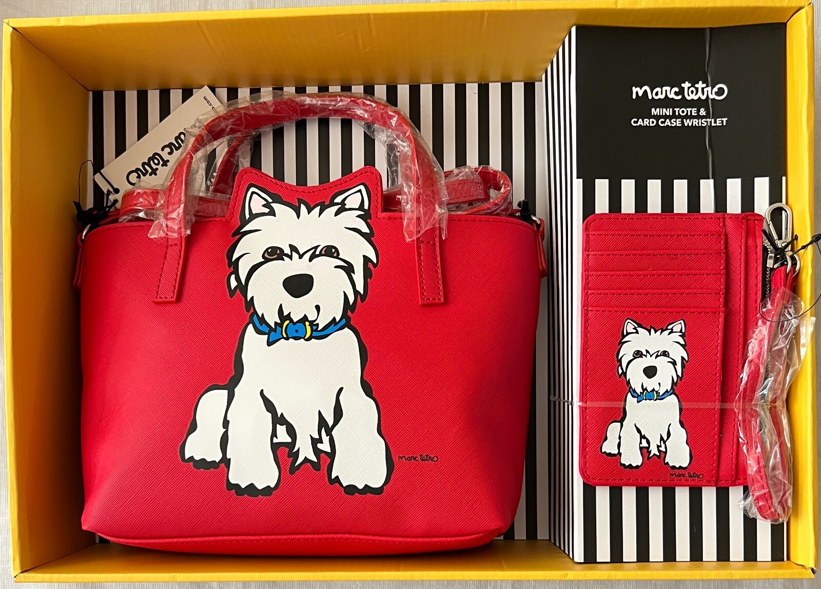 NWT Marc Tetro Women's Mini Tote Purse and Card Case Wallet Wristlet ...