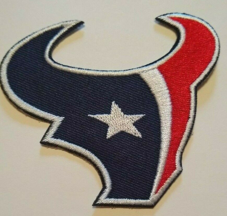 Houston Texans Embroidered PATCH~3 3/8" x 3 1/2"~Iron Sew On~NFL~Ships ...
