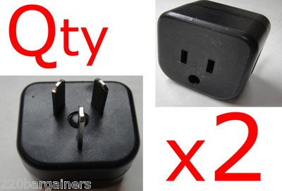 x2 USA to Australia Type I Outlet Plug Adapter American US to AU ...