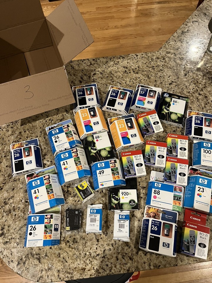 Expired HP / Canon / Epson printer ink cartridges Lot- Large Lot 3 | eBay
