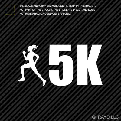 Womens 5K Sticker Die Cut Decal running runner woman girl | eBay