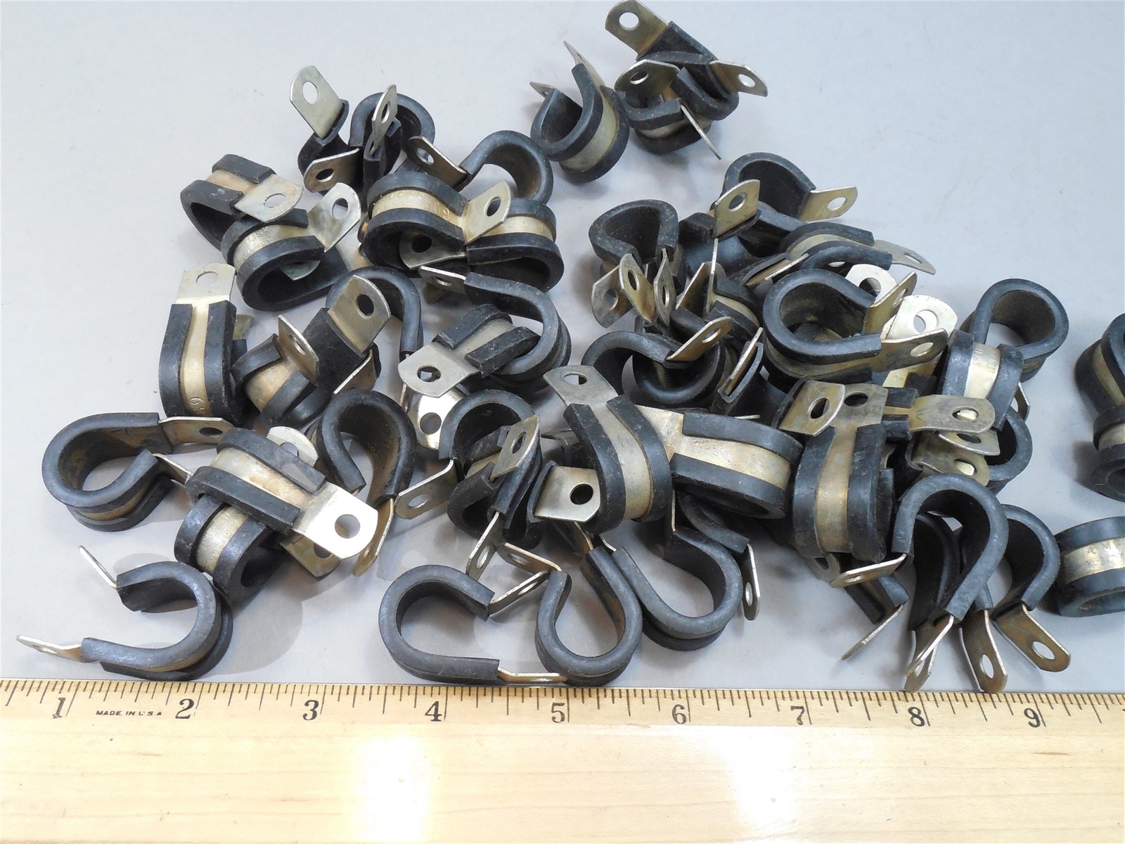 50 Mil Spec MS21919-G9 P-Clamp Wire Support Cushioned Loop Wire Loom | eBay