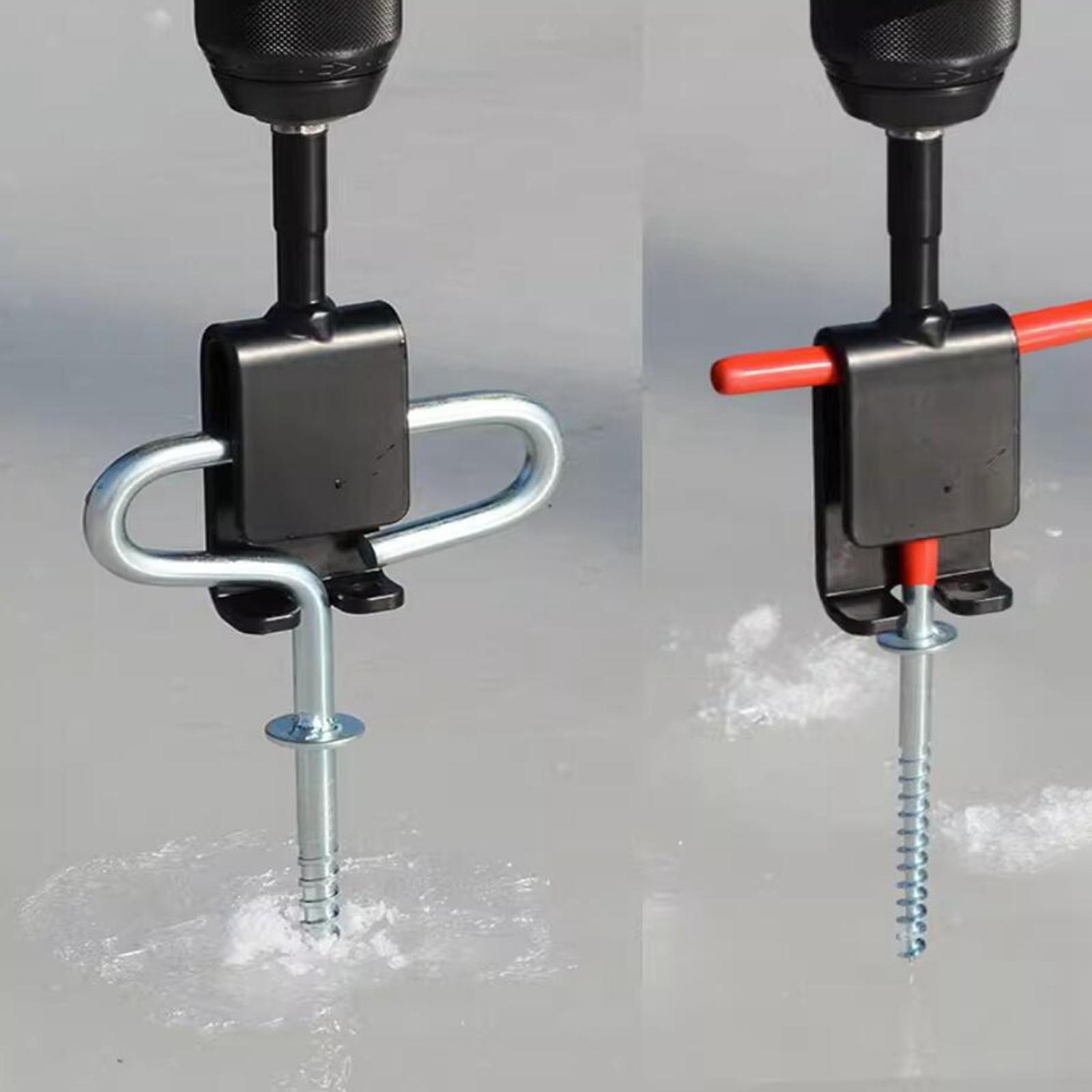 Ice Anchor Drill Adapter with Impact Socket for Tent Nails Ice Insert ...