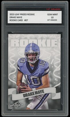 Drake Maye 2023-24 Leaf Prized 1st Graded 10 Rookie Card RC #07 NFL ...