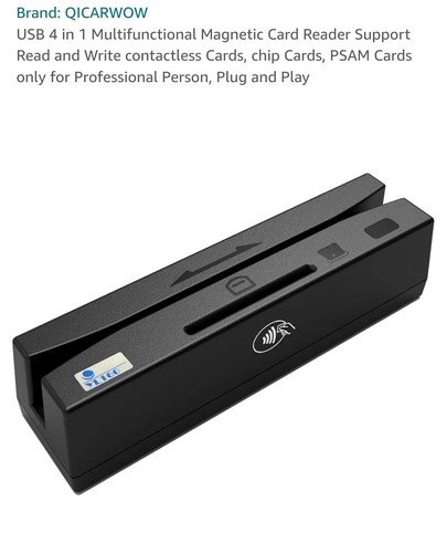 YL160-QICARWOW 4 In 1 USB Magnetic Swipe Card Reader-Plug and Play-480 ...