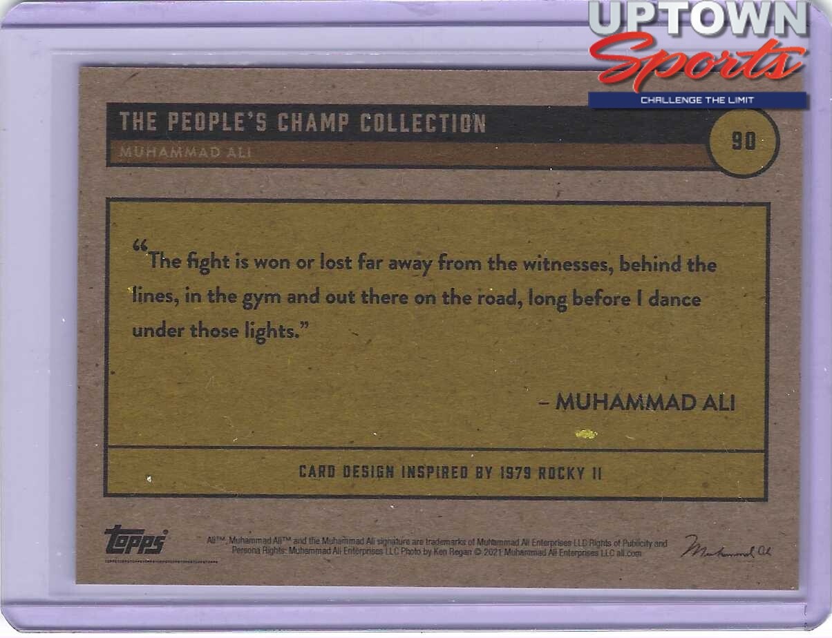 2021 Topps Muhammad Ali People’s Champ -Card #90 Quotes from the Champ ...