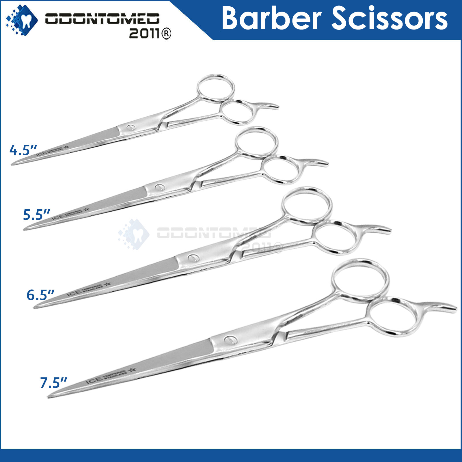 Set of 4 Barber Hair Cutting Scissors Shears Ice Tempered - Stainless ...