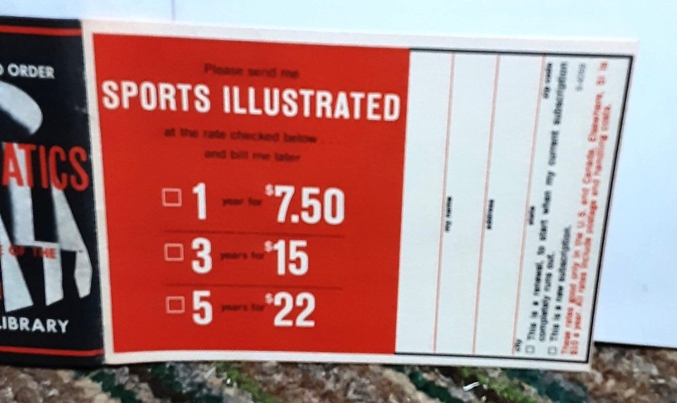 1965 Sports Illustrated Mail Card Original Print Ad vintage | eBay