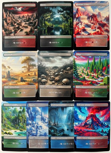 Dual Lands Complete set of 10 - Proxy Cards with Custom designed art | eBay