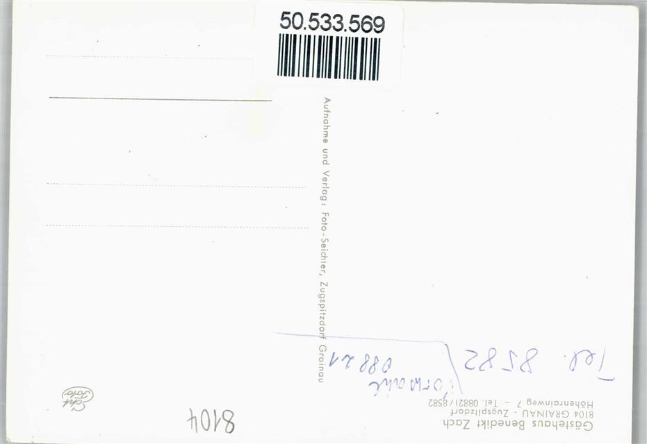 50533569 - 8104 Grainau Gaestehaus Benedikt Zach | eBay