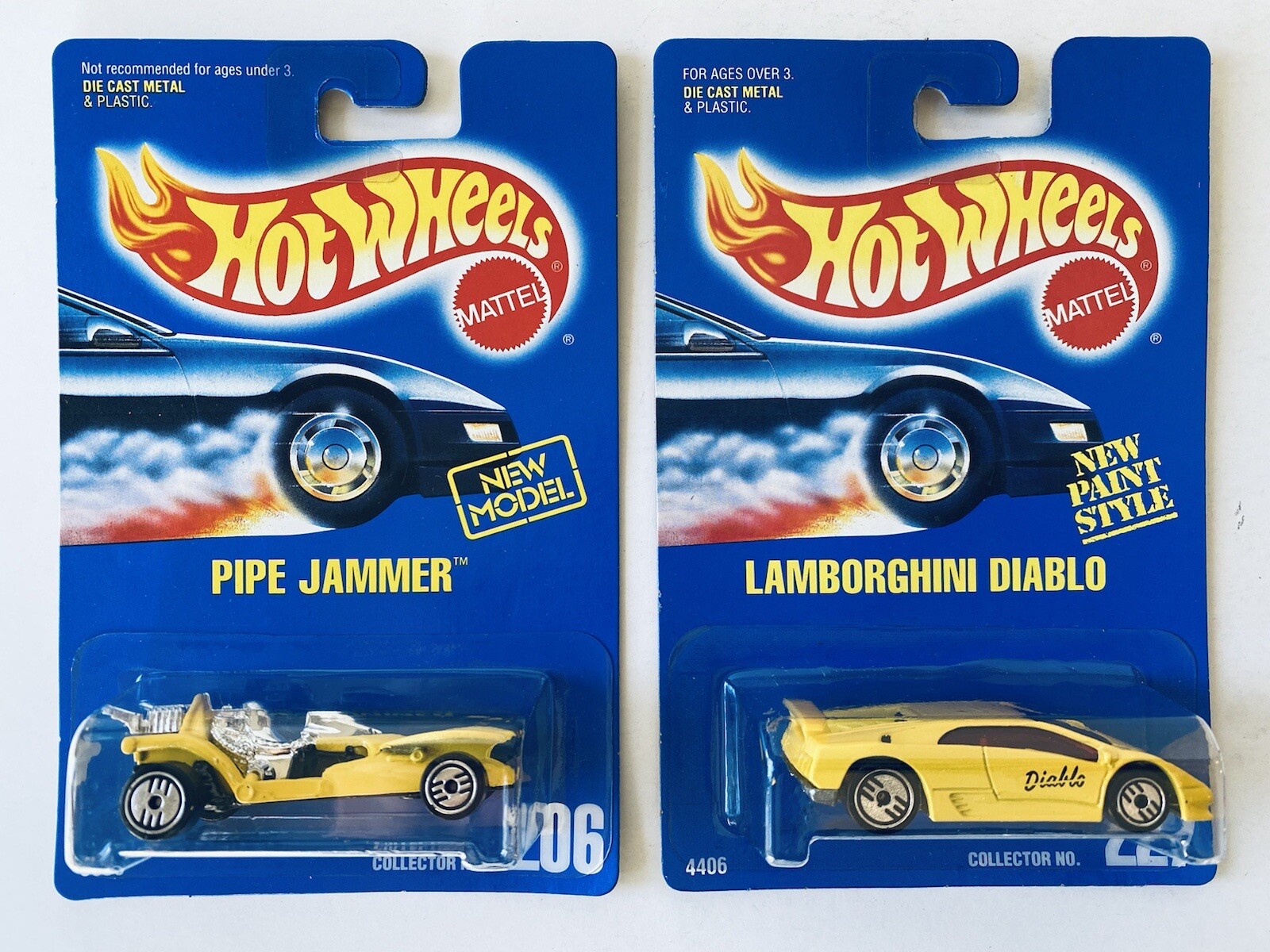Hot Wheels 91/92 Mattel (LOT OF 2) Pipe Jammer & Lamborghini Diablo | eBay